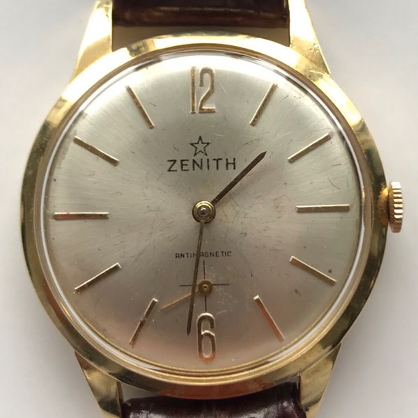 FOR SALE : 1957 Zenith caliber 40 in 18k gold 37mm case | WatchCharts