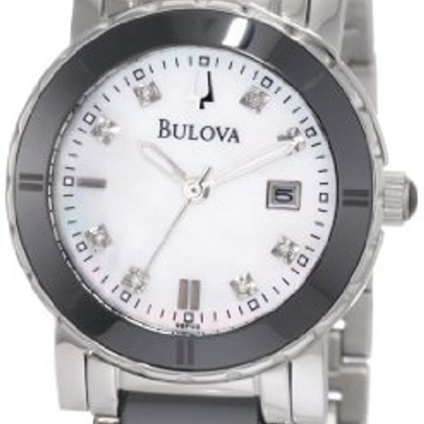 Bulova Bulova Ladies 98P122 Highbridge Substantial Ceramic & Stainless Steel Watch (overseas ...
