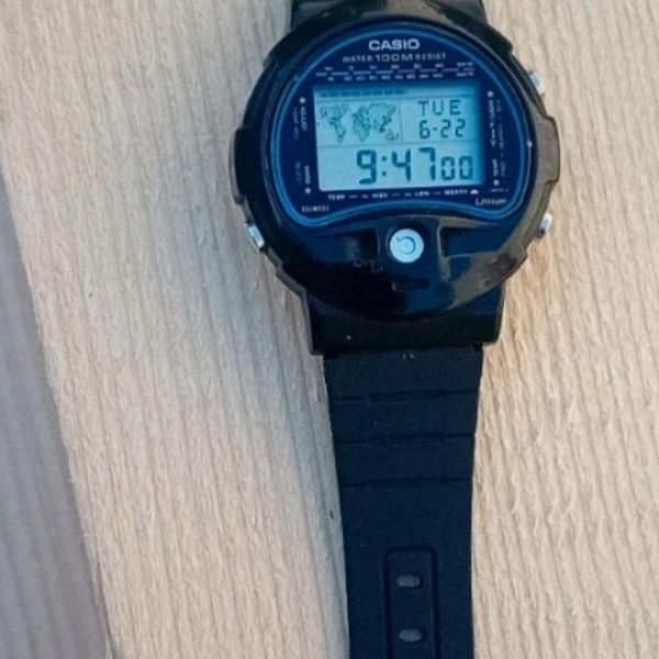 Vintage Casio TS-100 World Time Digital Watch - Retro Digital Timepiece ...