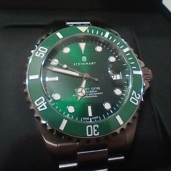 Steinhart Ocean 39 Double Green Ceramic Premium Automatic Men's watch ...