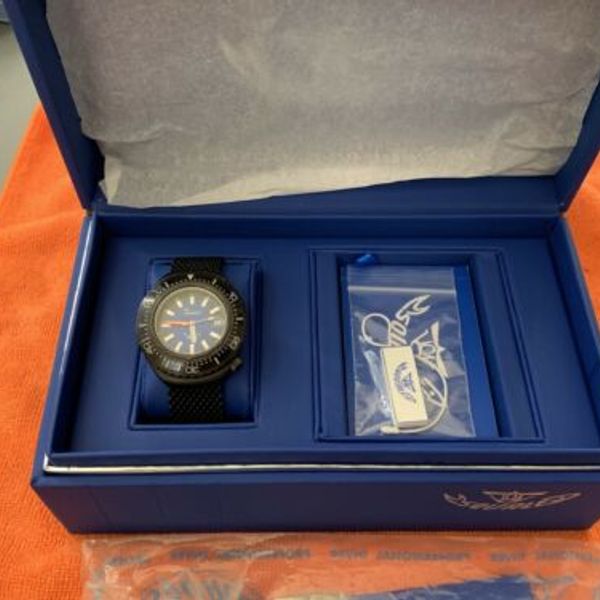 Squale 2002-A (101 Atmos), Dark Blue Dial Block PVD Coating, Black PVD ...