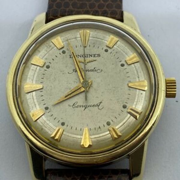Vintage LONGINES CONQUEST Ref 9002-11 Gold On Steel Automatic ...