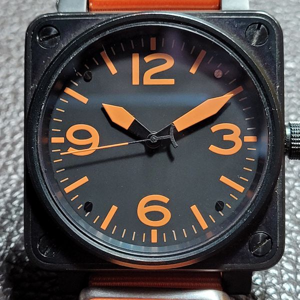 Parnis Bell & Ross Square Black Aviator Homage Watch - P0779 | WatchCharts