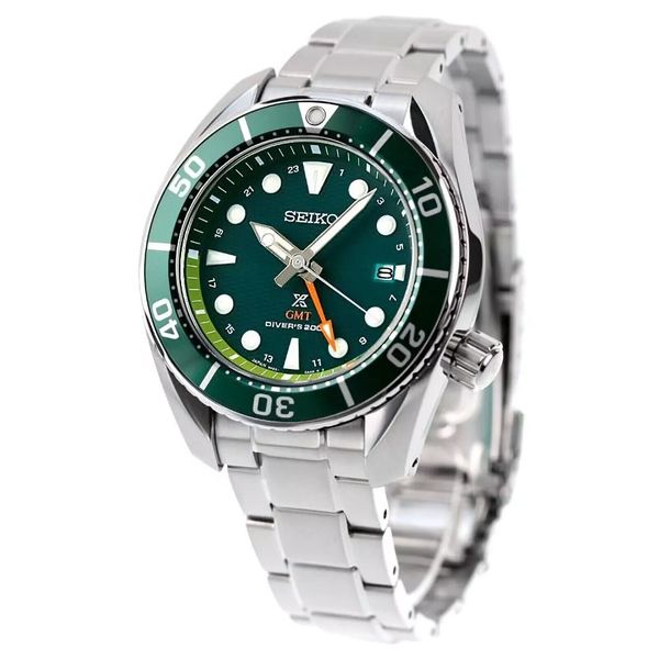 SEIKO Prospex SFK003J1 Sea SUMO Solar GMT Green Dial Men's Diver Watch ...