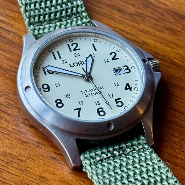 LORUS / TITANIUM / MILITARY / FIELD / QUARTZ / BY SEIKO / RG877CX9 ...