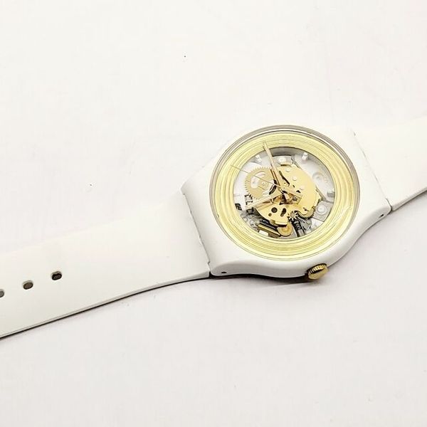 SWATCH New Gent 2022 - SO29W107 - Golden Rings White - Slightly Used ...