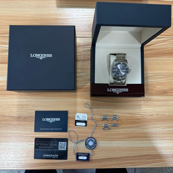 Longines Hydroconquest Automatic Grey Dial Stainless Steel Mens Watch ...