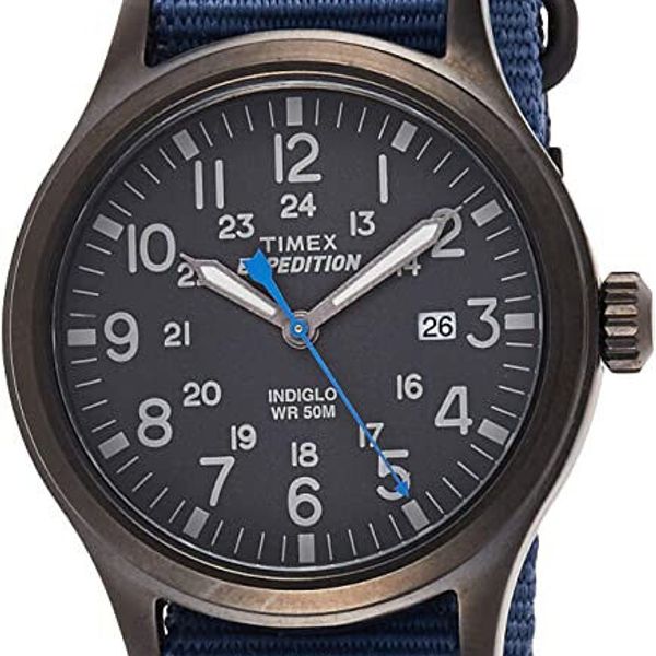Timex Men TW4B04800 Expedition Scout 40 Blue Nylon Slip-Thru Strap ...