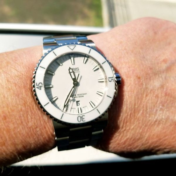 FS Oris Aquis White Dial Stainless Steel 43MM $750 | WatchCharts ...