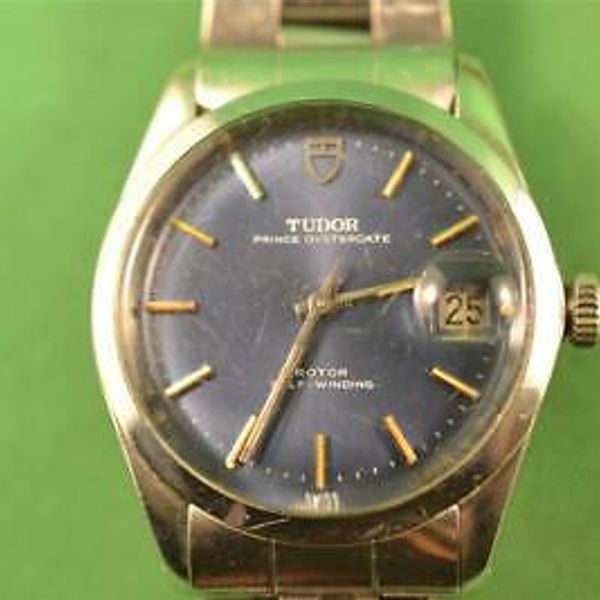 Tudor Prince Oysterdate Watch. Rolex Band. Working Condition. Red ...