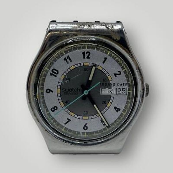 Swatch Black Hawk GX702 1988 Watch Day Date Wristwatch | WatchCharts ...