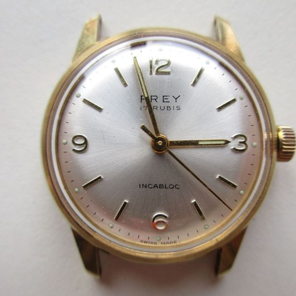 Frey 1960's Swiss FHF cal. 96 men's watch - diam 30 mm - running ...