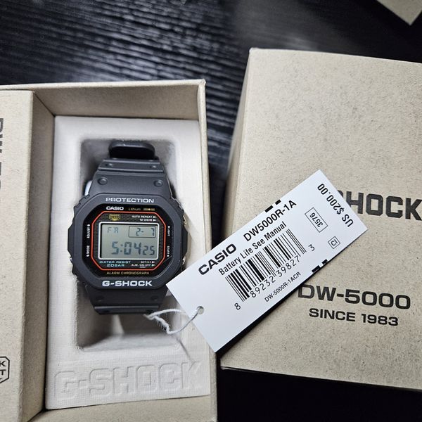 Casio G Shock DW5000R-1A Recreation Brand New w/ Box | WatchCharts ...