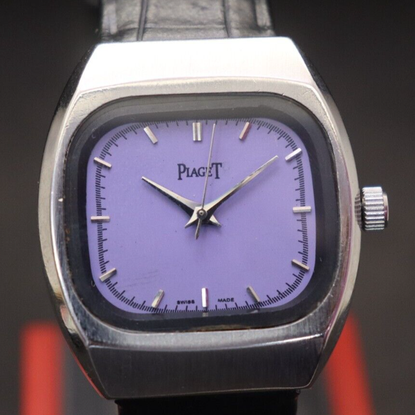 vintage PiAGET 17 jewels manual winding purple dial swiss made men's ...