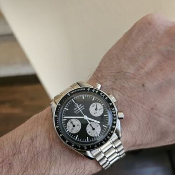 Omega Speedmaster Reduced Auto 39mm Steel Mens Bracelet Watch Chrono ...