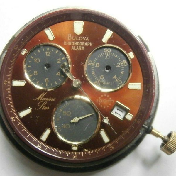 Vintage BULOVA DW-Z684 100m MARINE STAR Chronograph Alarm 10-ATM ...