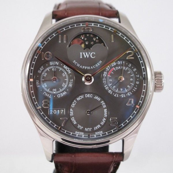 SOLD IWC Portuguese Perpetual Calendar II White Gold IW502218 ...