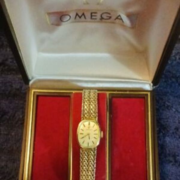 Vintage OMEGA Ladies 10k GF Yellow Gold Watch in Original Box ...