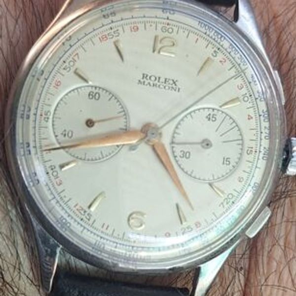 OLD MEN'S watch ROLEX MARCONI ,chronograph JUMBO big Eyes 38 mm ...