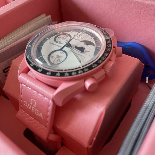 Omega X Swatch mission to the Pink Moonphase | WatchCharts Marketplace