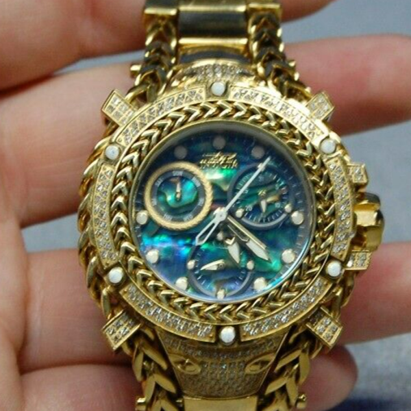 INVICTA Gladiator Lady 43.20mm Stainless Steel + Diamond Gold+White ...