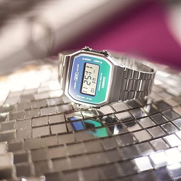 CASIO A168WER-2AEF A168WER-2A ORIGINAL Vintage ICONIC SILVER VAPORWAVE ...