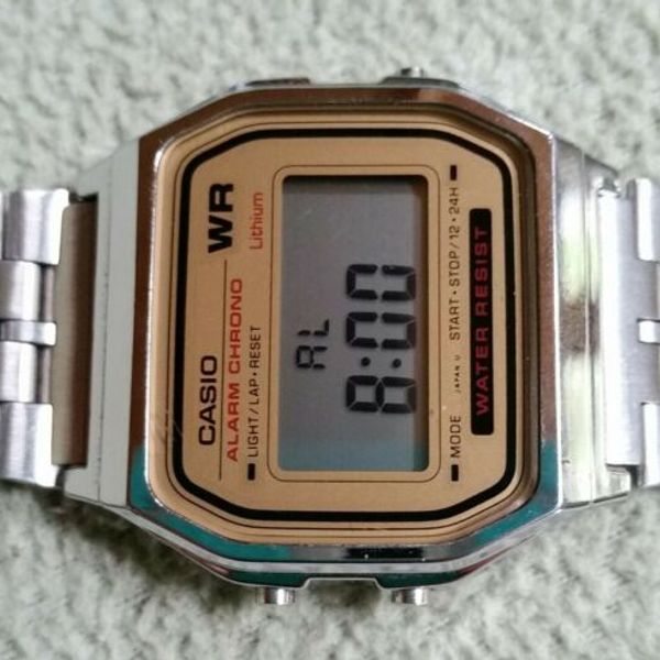 Casio Digital Watch A159W - Marked Japan A159 Retro Design - Alarm ...