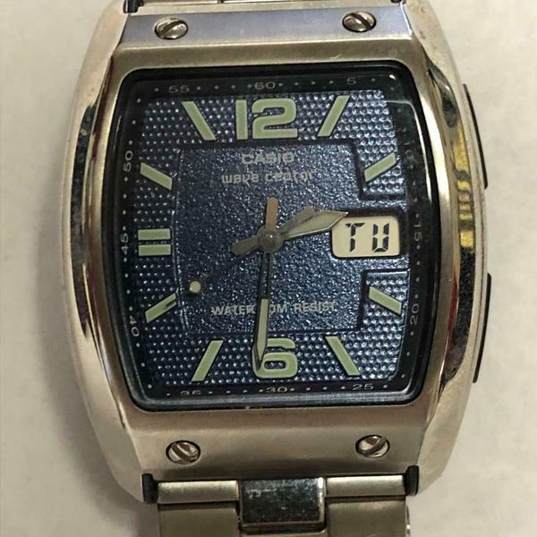 WVQ -202HA Vintage Mens Casio Wave Ceptor Watch Blue Dial | WatchCharts