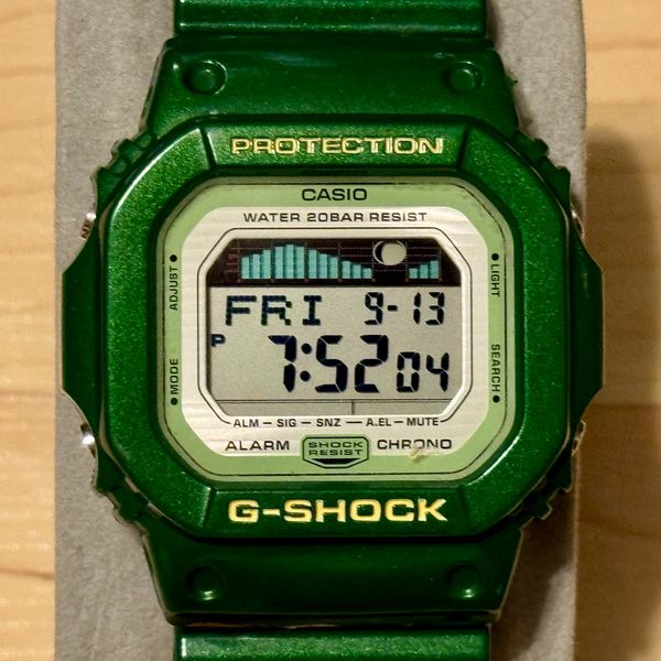 [WTS] Casio G-Shock GLX-5600A-3 G-Lide Square Green Tide & Moon Graph ...