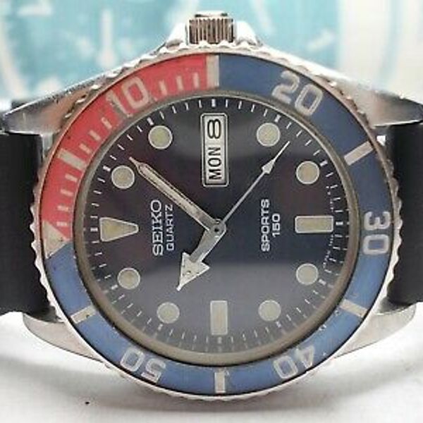 SEIKO SPORTS 150M DATE QUARTZ MEN'S WATCH, 7N43-6120 (SN 423253 ...