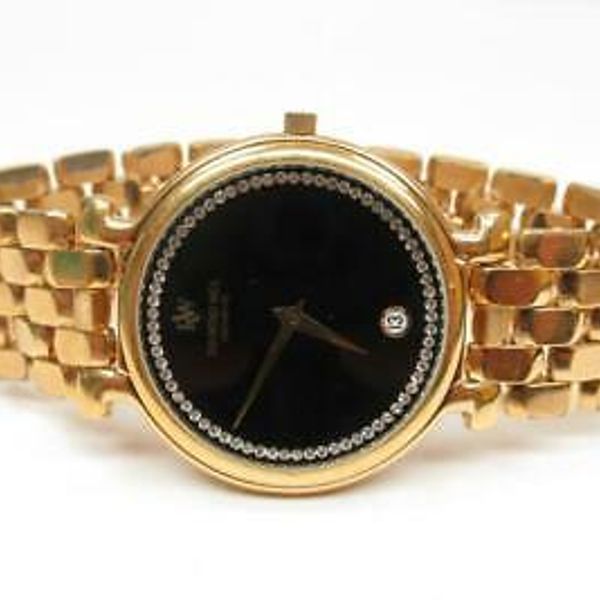 Raymond Weil Geneve 9137-2 18k electroplated watch black face with ...