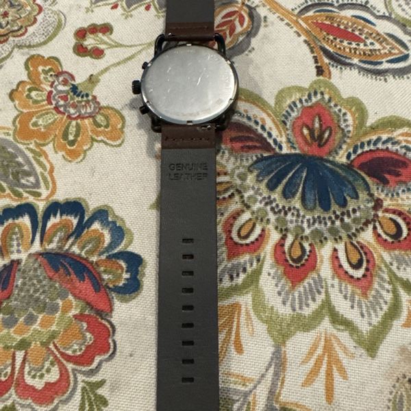 FOSSIL FS5403 The Commuter 42mm Chronograph Brown Leather Men Watch ...