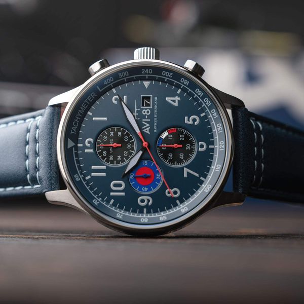 AVI-8 Hawker Hurricane Classic Stainless Steel 43.5mm Japanese Quartz ...