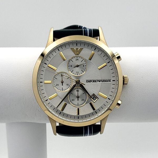 Emporio Armani AR11233 Mens Chronograph Gold-Tone Stainless Watch Macy ...