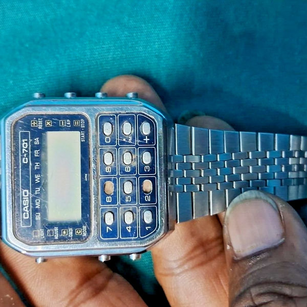 Vintage Casio C-701 Japan Made 133 Men Wrist Watch For Parts/Repair ...
