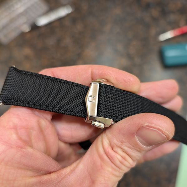 FS: Omega OEM Speedmaster Moonwatch Professional black fabric strap ...