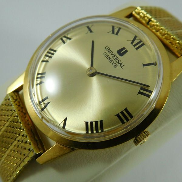 UNIVERSAL GENEVE Gold Dial Ref. 542101 Cal.1-42 Swiss 31mm Vintage ...