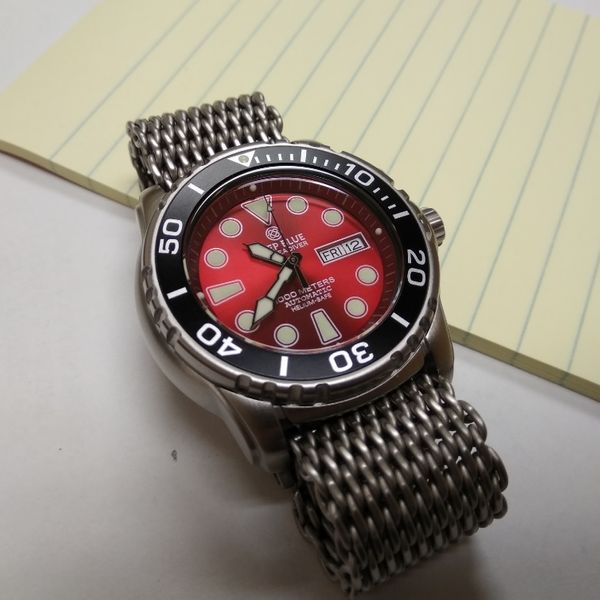 FS: Rare Deep Blue Pro Sea 1000m Automatic Diver, Red Sunburst Dial ...
