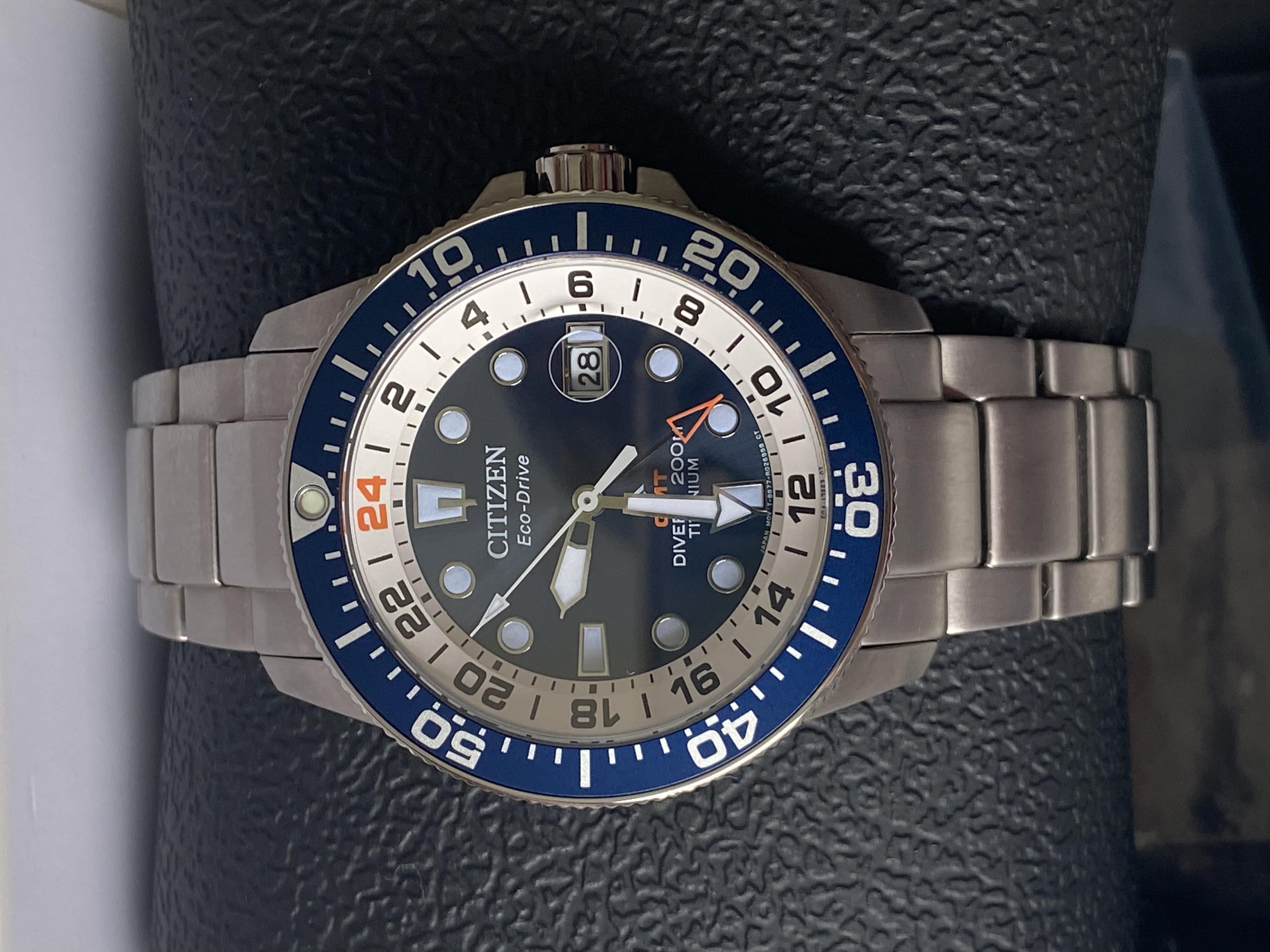 Citizen bj7111-86l promaster “GMT Diver” White / Blue / Orange LNIB ...
