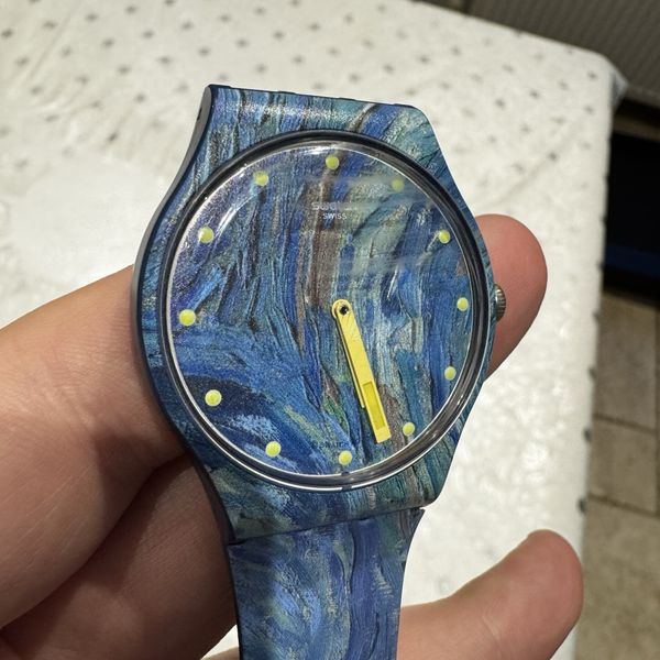 Swatch X MoMA The Starry Night by Vincent Van Gogh SUOZ335 - Watch ...