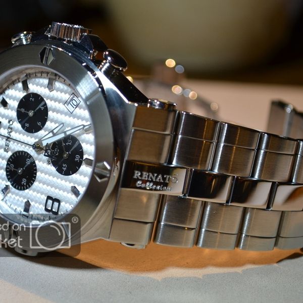 SOLD***** Renato Wilde Beast Silver Carbon Fiber Dial & Black Subdials ...