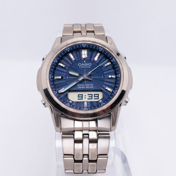Casio LCW-100T Titanium Wave Ceptor Solar Mens Analog Digital Watch ...