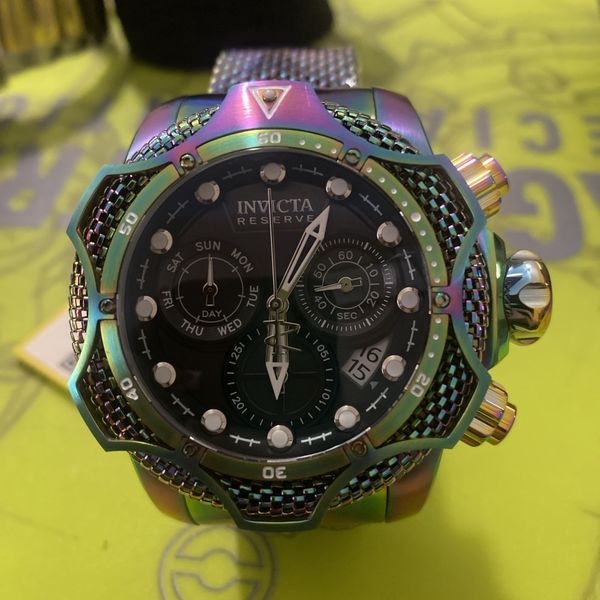 Invicta Reserve Men's 52mm Venom SWISS Chronograph Iridescent Black ...