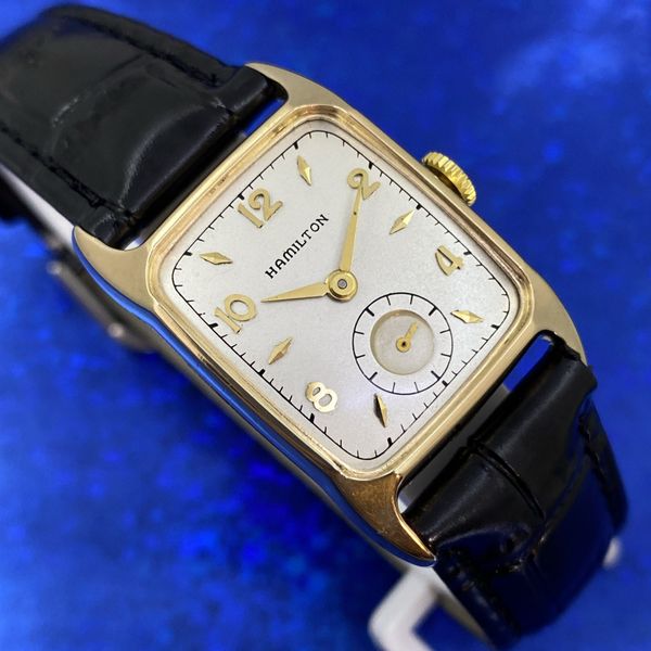 Vintage 1952 Mans HAMILTON CRANSTON Stunning Silver Dial Fully Serviced ...