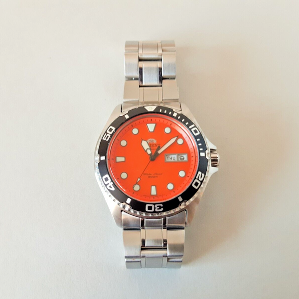 Orient Ray Raven II Orange Automatic Dive Watch | WatchCharts Marketplace