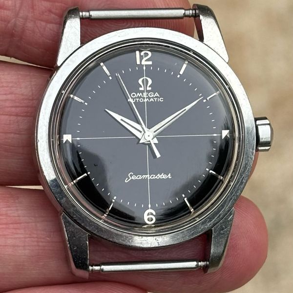 Omega Seamaster black glossy dial cal. 501 | WatchCharts Marketplace