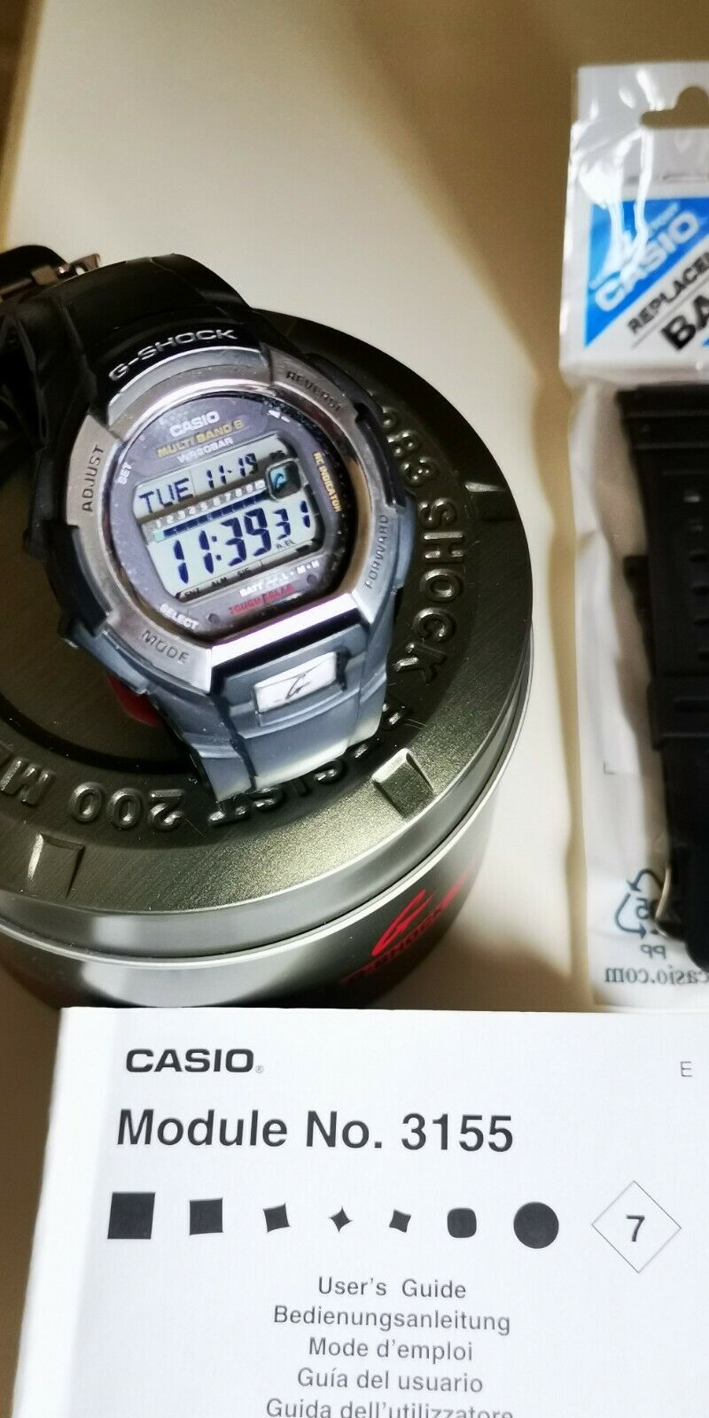 Used Casio G Shock GW-M850-1ER Solar,Sat world wide time keeping ...