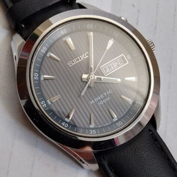 Seiko Kinetic 5M63-0AF0 New Capacitor Fitted & Strap Gents Watch ...