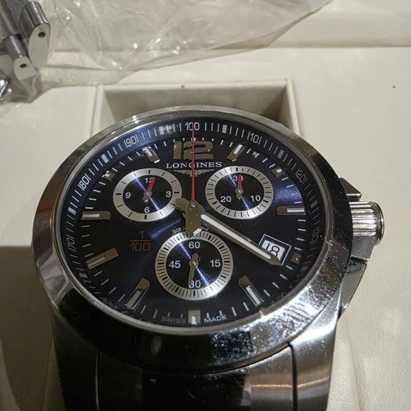 Longines Men's Quartz Conquest Chronograph L 37004 | WatchCharts ...