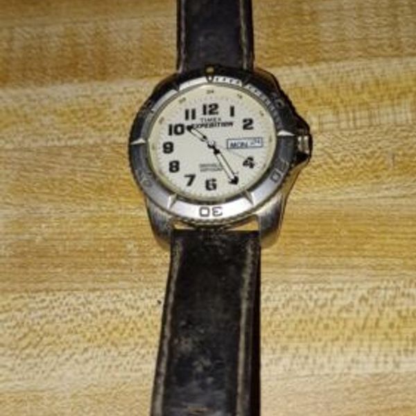 WORKING Vintage Mens Stainless Steel Timex Expedition Indiglo WR100M ...